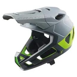 Fahrradhelm Cratoni "Interceptor 2.0" Gr. 54, grau (grau, lime matt), Helme, 54/57 Kopfumfang: 54cm - 57cm, matt