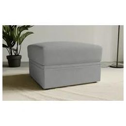 Polsterhocker Home Affaire "Lavars Schlafsofa", grau (warm grau), B:70cm H:46cm T:70cm, 62% Polypropylene, 38% Polyester, Hocker, Polsterhocker, mit Bonellfedern, mit Stauraum, in zwei Bezugsqualit&auml;ten