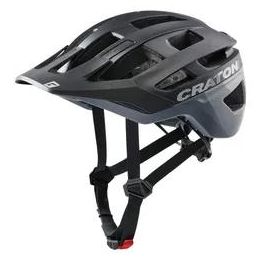 Fahrradhelm Cratoni "AllRace" Gr. 52, schwarz (schwarz, grau matt), Helme, 52/57 Kopfumfang: 52cm - 57cm, matt
