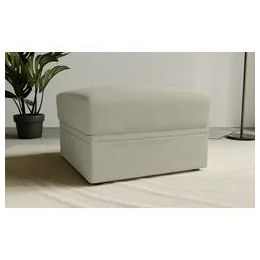 Polsterhocker Home Affaire "Lavars Schlafsofa", beige, B:70cm H:46cm T:70cm, 62% Polypropylene, 38% Polyester, Hocker, Polsterhocker, mit Bonellfedern, mit Stauraum, in zwei Bezugsqualit&auml;ten
