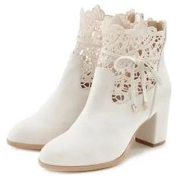 Lascana High-Heel-Stiefelette mit modischer Spitze und bequemen Blockabsatz, Ankle Boot, Stiefel