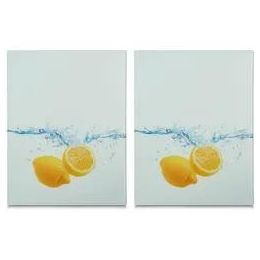 Schneide- und Abdeckplatte zeller PRESENT "Lemon Splash", bunt (wei&szlig;, gelb, blau), B:40cm L:52cm, ESG-Sicherheitsglas, Herdabdeckplatten, aus ESG-Sicherheitsglas hergestellt