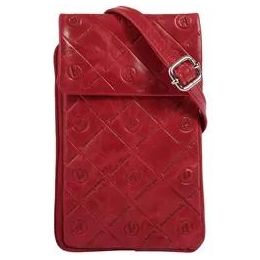 Umh&auml;ngetasche Bruno Banani, Damen, Gr. B/H/T: 13cm x 20cm x 3cm onesize, rot, Leder, leicht gl&auml;nzend, unifarben, Taschen Umh&auml;ngetasche, echt Leder