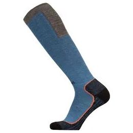 Socken UphillSport "OUNA", Damen, Gr. 43-46, blau (blau, grau), 60% Wolle, 20% Polyamid, 18% Polypropylen, 2% Elasthan, mehrfarbig, Socken Socken, mit mehrlagiger Struktur
