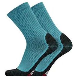 Socken UphillSport "WINTER XC 2er Pack", Damen, Gr. 39-42, bunt (schwarz, t&uuml;rkis), 65% Polypropylen, 16% Wolle, 16% Polyamid, 3% Elasthan, mehrfarbig, Socken Socken, mit atmungsaktiver Funktion