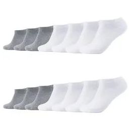 Sneakersocken Camano "14er Pack", Herren, Gr. 39-42, grau (wei&szlig; grau), 77% Baumwolle, 22% Polyamid, 1% Elasthan, uni, Socken Sneakersocken