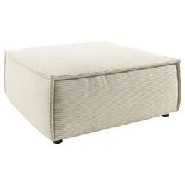 Polsterhocker 3C Candy "Matteo", beige (nature), B:95cm H:40cm T:95cm, 88% Polyester, 12% Polyacryl, Hocker, Polsterhocker, passend zu "Matteo", in Cord- und Feincordbezug