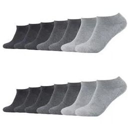 Sneakersocken Camano "14er Pack", Herren, Gr. 35-38, grau (grau combination), 77% Baumwolle, 22% Polyamid, 1% Elasthan, uni, Socken Sneakersocken