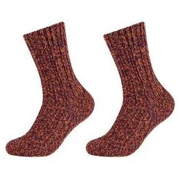 Socken s.Oliver "Socken 2er Pack", Damen, Gr. 35/38, orange (burnt orange), 66% Polyacryl 29% Wolle 4% Polyamid 1% Elasthan, Socken Socken