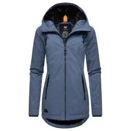 Winterjacke Ragwear "Zuzka Winter", Damen, Gr. XS (34), blau (indigo), Au&szlig;enmaterial: 100% Polyester. Innenfutter: 100% Polyester. Kapuzenfutter: 100% Polyester. Wattierung: 100% Polyester, tailliert Po-bedeckend, mit Knopf Rippstrickb&uuml;ndchen mit Druckknopf, Jacken Winterjacke, Wasserdichter Winterparka mit Teddyfleece Innenfutter