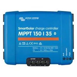 Solarladeregler VICTRON ENERGY "MPPT Victron SmartSolar 150/35", blau, B:13cm H:18,6cm T:7cm, Spannungsregler, Leistung maximal in Watt: 500 / 100 / (1500) / 2000