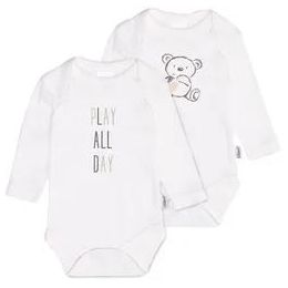 Body Liliput "Play all day", Jungen, Gr. 50/56, EURO-Gr&ouml;&szlig;en, wei&szlig;, 100% Baumwolle, bedruckt, kurz, Rundhals, Bodys Body, mit Rundhalsausschnitt