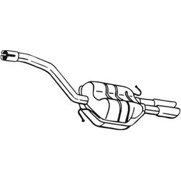 BOSAL Endschalld&auml;mpfer 233-165 f&uuml;r VW 3C0253609AL 3C0253609CN 3C0253609F