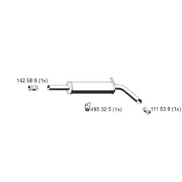 Ernst Mittelschalld&auml;mpfer 112284 f&uuml;r VAG 6Q6253025AE 6Q0253209J