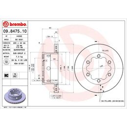 Brembo Bremsensatz, Scheibenbremse skiyd0mcs2 Vorderachse Innenbel&uuml;ftet 285mm 22mm f&uuml;r MERCEDES-BENZ SEAT SKODA VW DODGE