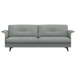 3-Sitzer FLEXLUX "Glow bequem und komfortabel durch hochwertigen Sitzaufbau, Designsofa", blau (sky blau), B:224cm H:81cm T:91cm, 62% Polyester/17%Baumwolle/14%Viscose/7%Leinen, Sofas, Skandinavisches Design, In hochwertiger Verarbeitung