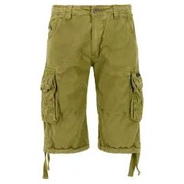 Shorts Alpha Industries "Jet Short", Herren, Gr. 30, Normalgr&ouml;&szlig;en, gr&uuml;n (khaki gr&uuml;n), Obermaterial: 100% Baumwolle, Hosen Shorts