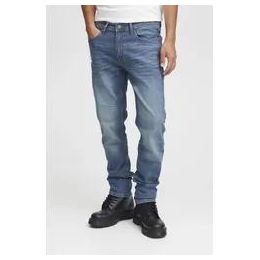 Slim-fit-Jeans Blend "BHJet", Herren, Gr. 32, L&auml;nge 34, denim middle blau, Jeans, 98% Baumwolle, 2% Elasthan, unifarben, slim fit normal, Jeans Slim-fit-Jeans, Jeanshose mit normalem Bund und enger werdendem Bein - Jet Fit