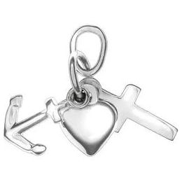 Kettenanh&auml;nger Firetti "Schmuck Geschenk Silber 925 Halsschmuck Anh&auml;nger LIEBE", silber (silberfarben), Schmuckanh&auml;nger, M&auml;dchen, Silber 925 (Sterlingsilber), 0,9 g, Kettenanh&auml;nger