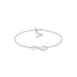 Armband Elli "Infinity/Unendlichkeit mit Zirkonia 925 Silber", wei&szlig;, Armb&auml;nder, Damen, 20cm,mit Steinen, Silber 925 (Sterlingsilber), Armband