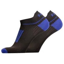 F&uuml;&szlig;linge UphillSport "FRONT LOW 2er Pack", Herren, Gr. 35-38, grau (grau, blau), 60% Polypropylen, 37% Polyamid, 3% Elasthan, mehrfarbig, unifarben, Socken, mit gepolstertem Rist