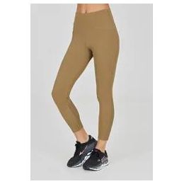 ENDURANCE ATHLECIA Trainingstights ATHLECIA "Aliya", Damen, Gr. 40, EURO-Gr&ouml;&szlig;en, braun (camelfarben), 75% Nylon, 25% Elasthan, unifarben, Hosen, im stretchy Design mit flachen N&auml;hten