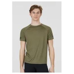 Funktionsshirt ELITE LAB "LAB", Herren, Gr. S, gr&uuml;n (khaki), 100% Polyester, unifarben, normal, Rundhals, Shirts Funktionsshirt, mit praktischen Mesheins&auml;tzen