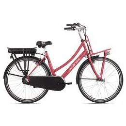 E-Bike HOLLANDIA "Carry On" Gr. 54, rot (himbeer, himbeer), Elektrofahrr&auml;der, 54cm, 28 Zoll (71,12cm), Pedelec, Elektrofahrrad f&uuml;r Damen u. Herren