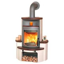 Kaminofen Hark "&raquo;Avenso GT ECOplus 8 kW&laquo;", wei&szlig; (titanfarben), Kamin&ouml;fen, jola-braun/stone