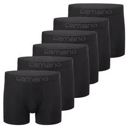 Boxershorts Camano "Boxershorts Unterhosen Herren elastischer Gummibund ohne", Herren, Gr. M, schwarz, 95% Baumwolle, 5% Elasthan, Unterhosen