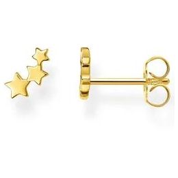 Single-Ohrstecker Thomas Sabo "Sterne gold, Sterne silber", gold (gelbgoldfarben), Ohrringe, Damen, Silber 925 (recycelt)