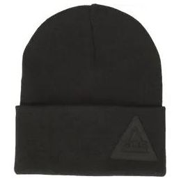 Beanie SOS "Caucasus", Herren, schwarz, 50% Polyester, 50% Polyacryl, unifarben, M&uuml;tzen Beanie, mit stylischem Umschlag