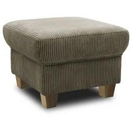 Polsterhocker Home Affaire "Yesterday", braun (schlamm), B:58cm H:42cm T:58cm, Struktur (100% Polyester);Primabelle-Microfaser (100% Polyester);Microfaser Antikleder-Optik Melrose (100% Polyester), Hocker, Polsterhocker, passend zur "Yesterday"-Serie
