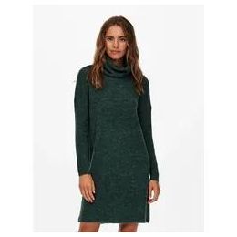 Strickkleid Only "ONLJANA L/S COWLNCK DRESS WOOL KNT NOOS", Damen, Gr. M, N-Gr, gr&uuml;n (mallard gr&uuml;n detail:with melange), Rippstrick, Obermaterial: 62% Polyacryl, 15% Nylon, 13% Polyester, 7% Wolle, 3% Elasthan, meliert, loose fit, Kleider Strickkleid