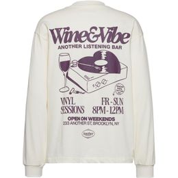 Another Cotton Lab Wine Vibe Langarmshirt - Gr&ouml;&szlig;e XS - wei&szlig;