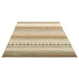 Teppich Gino Falcone "Cherina GF-132", beige, B:240cm H:8mm L:340cm, Viskose, Teppiche, Teppich, Ethno Design, gestreift, leichter Glanz, 100 % Viskose, Wohnzimmer