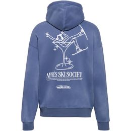 Another Cotton Lab Apres Ski Society Hoodie - Gr&ouml;&szlig;e XS - blau