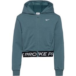 Nike PRO DRI-FIT Trainingsjacke M&auml;dchen - Gr&ouml;&szlig;e 128/134 - gr&uuml;n