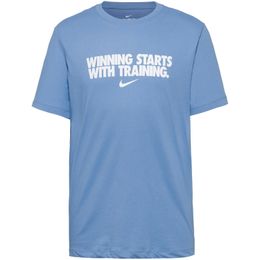 Nike DRI-FIT WINNING Funktionsshirt Herren - Gr&ouml;&szlig;e XL - blau