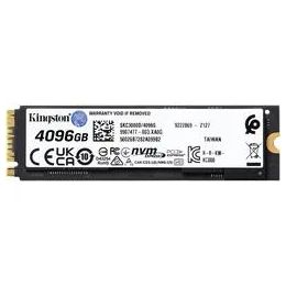 Kingston interne SSD "KC3000 4096GB", schwarz, 4096 GB, Schreibgeschwindigkeitmaximal 7000 MB/s Lesegeschwindigkeitmaximal 7000 MB/s, Festplatten
