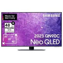 Samsung LED-Fernseher, Energieeffizienz: G (A-G), grau (carbon silber), 43, Fernseher, Neo Quantum HDR, Neural Quantum Prozessor 4K, Gaming Hub