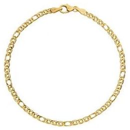 Goldarmband Jobo, gelb (gelbgold 585), Armb&auml;nder, Damen, 19cm, Gelbgold 585, Goldarmband, Zwillings-Panzerarmband 585 Gold 19 cm