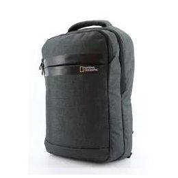 Cityrucksack National Geographic "Stream", Gr. B/H/T: 32cm, grau (anthrazit), Kunstfaser, Rucks&auml;cke Cityrucksack, mit Laptop- und Tabletfach