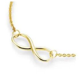 Collier Smart Jewel "filigran mit Infinity - Zeichen, Silber 925", gold, Halsketten, Damen, 45cm, Silber 925 (Sterlingsilber), Collier
