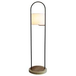 Salesfever Stehlampe "Aaliyah", beige (natur, wei&szlig;, schwarz), 1, &Oslash; 27cm H: 153cm, 1 Stk., Leuchten, handgefertigt, mit Gestell f&uuml;r Pflanzen, Stehlampe