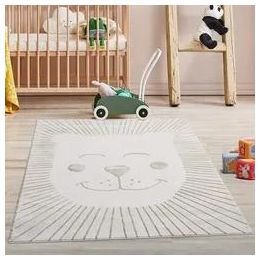 Kinderteppich Carpet City "MARA714", beige (creme), B:160cm H:11mm L:230cm, Obermaterial: 70% Polypropylen, 30% Polyester, Teppiche, Kinderteppich, Kinderzimmer, Kurzflor,robust,Tiere, Spielzimmer