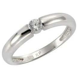 Fingerring Firetti "Schmuck Geschenk Silber 925 Damenring Verlobungsring Solit&auml;r" Gr. 60, silber (silberfarben, kristallwei&szlig;), Fingerringe, Damen, 60, Silber 925 (Sterlingsilber), 1,9mm, Fingerring, mit Zirkonia (synth.)
