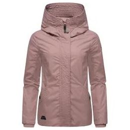 Outdoorjacke Ragwear "Vannesa", Gr. XXXL(46), lila (mauve), Au&szlig;enmaterial: 100% Polyester. Innenfutter: 100% Polyester, gerade h&uuml;ftbedeckend, &Auml;rmel ohne &Auml;rmelschlitz Rippstrickb&uuml;ndchen, Jacken Outdoorjacke, Wasserdichte Damen &Uuml;bergangsjacke mit Kapuze