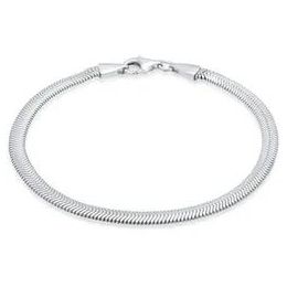 Armband Kuzzoi "Flach Elegant Schlangenkette Fischgr&auml;te 925 Silber" Gr. 21, silber, Armb&auml;nder, Herren, 21cm, ohne Stein, Silber 925 (Sterlingsilber), Silberarmband