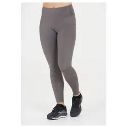 Lauftights Endurance "TATHER", Damen, Gr. 36, EURO-Gr&ouml;&szlig;en, grau (hellgrau), 75% Nylon, 25% Elasthan, unifarben, normal, Hosen, mit mittlerer Kompression